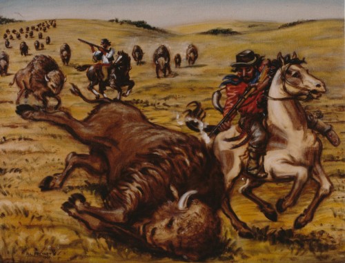 Métis à la chasse au bison – Metis bison hunt – ROBERT FREYNET